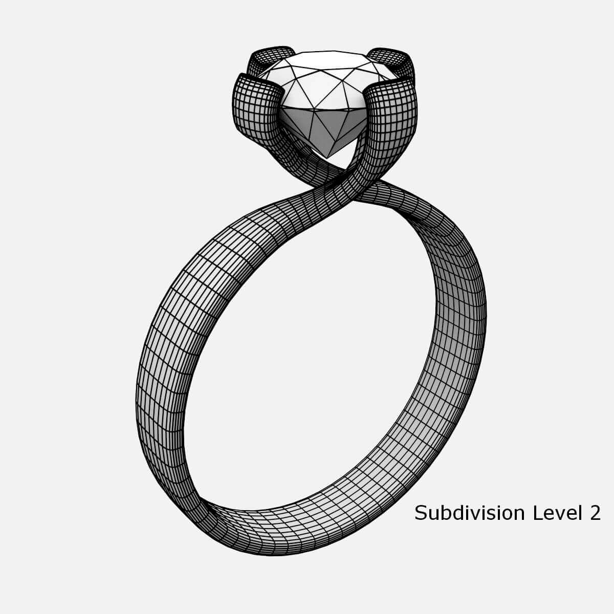 Diamond Ring - 3D Model by weeray