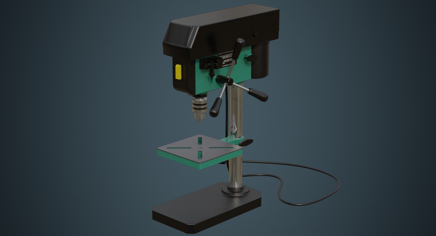 Drill Press 2A - 3D Model by weeray