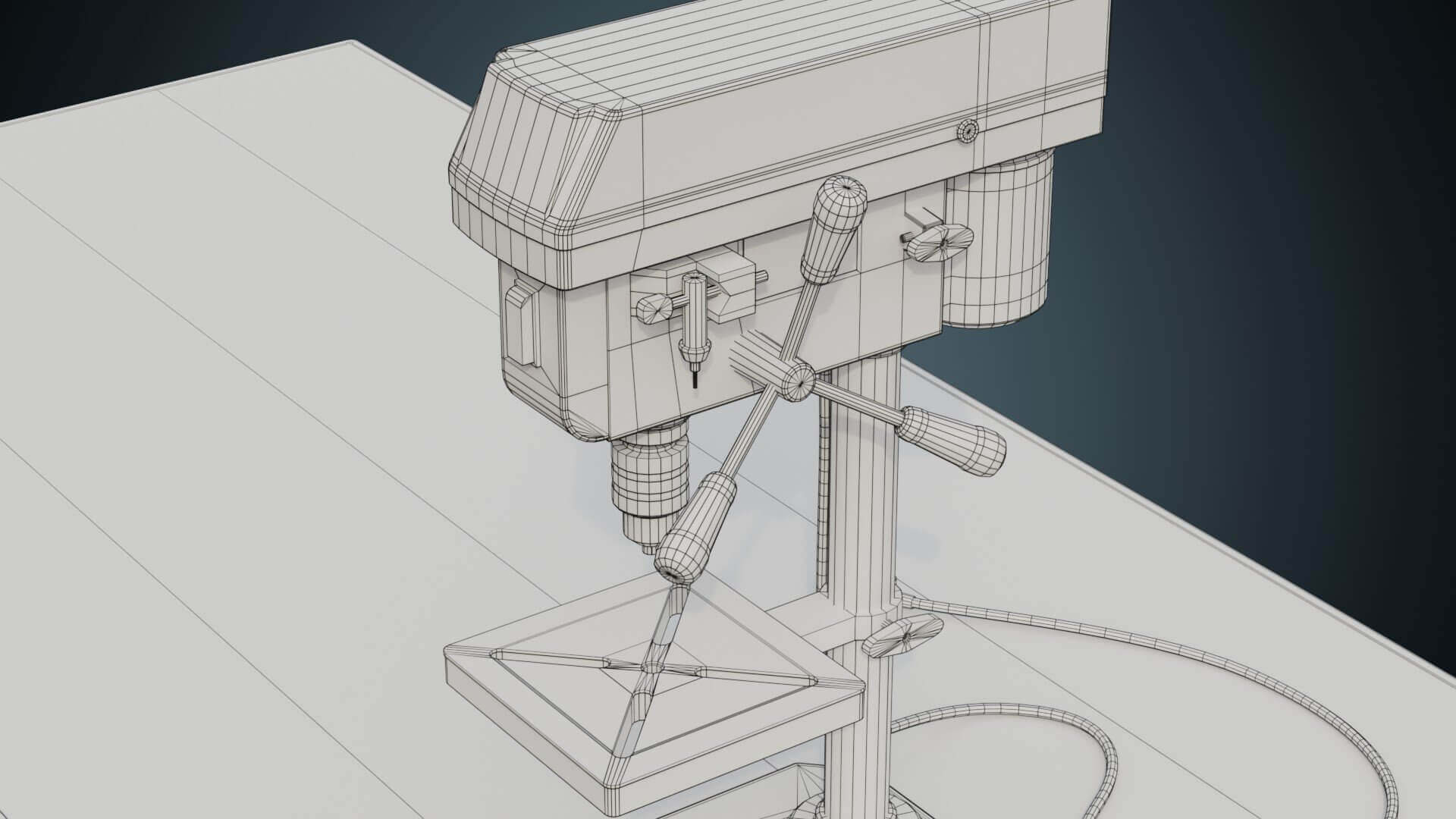 Drill Press And Workbench 1B - 3D Model by weeray