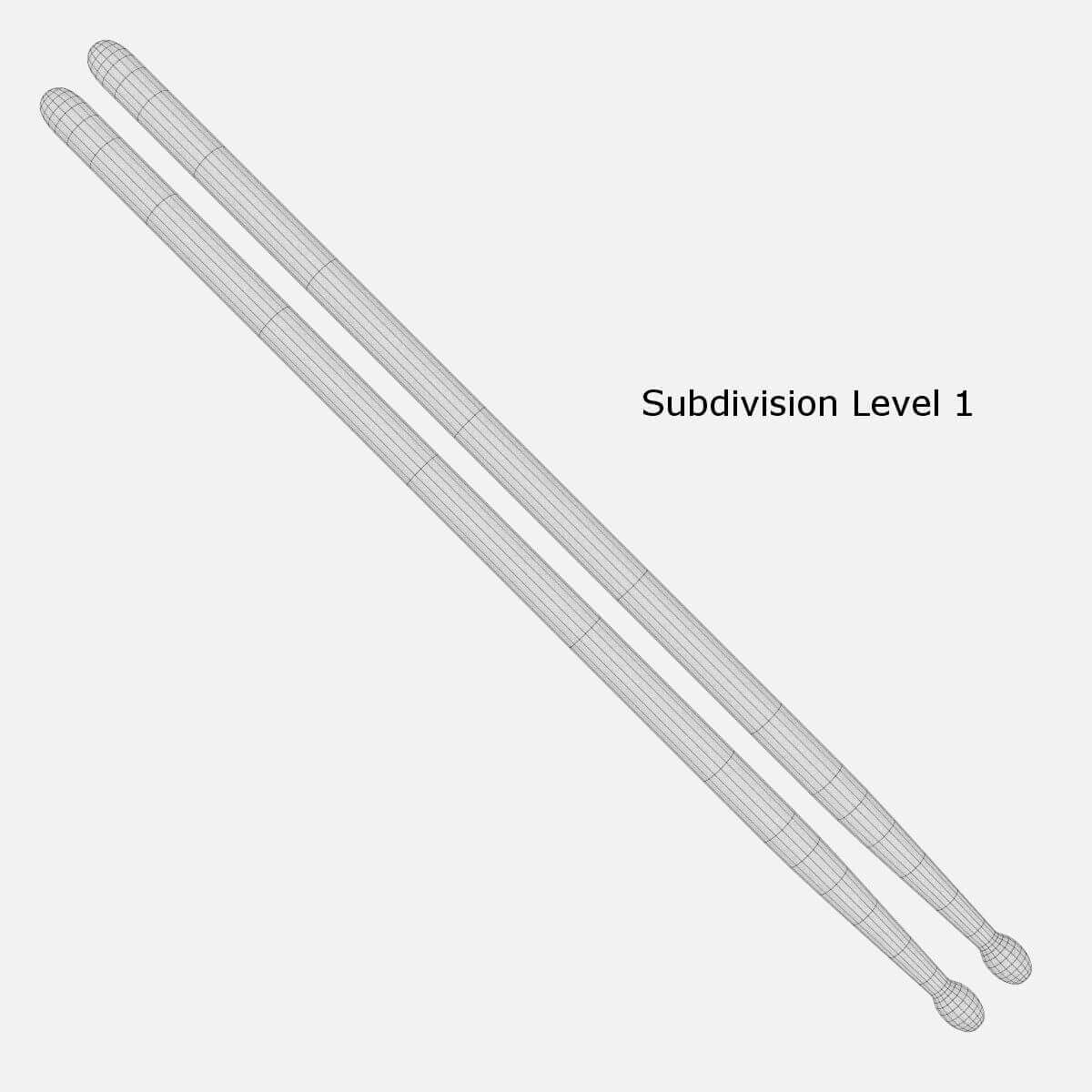 Drum Sticks - 3D Model by weeray