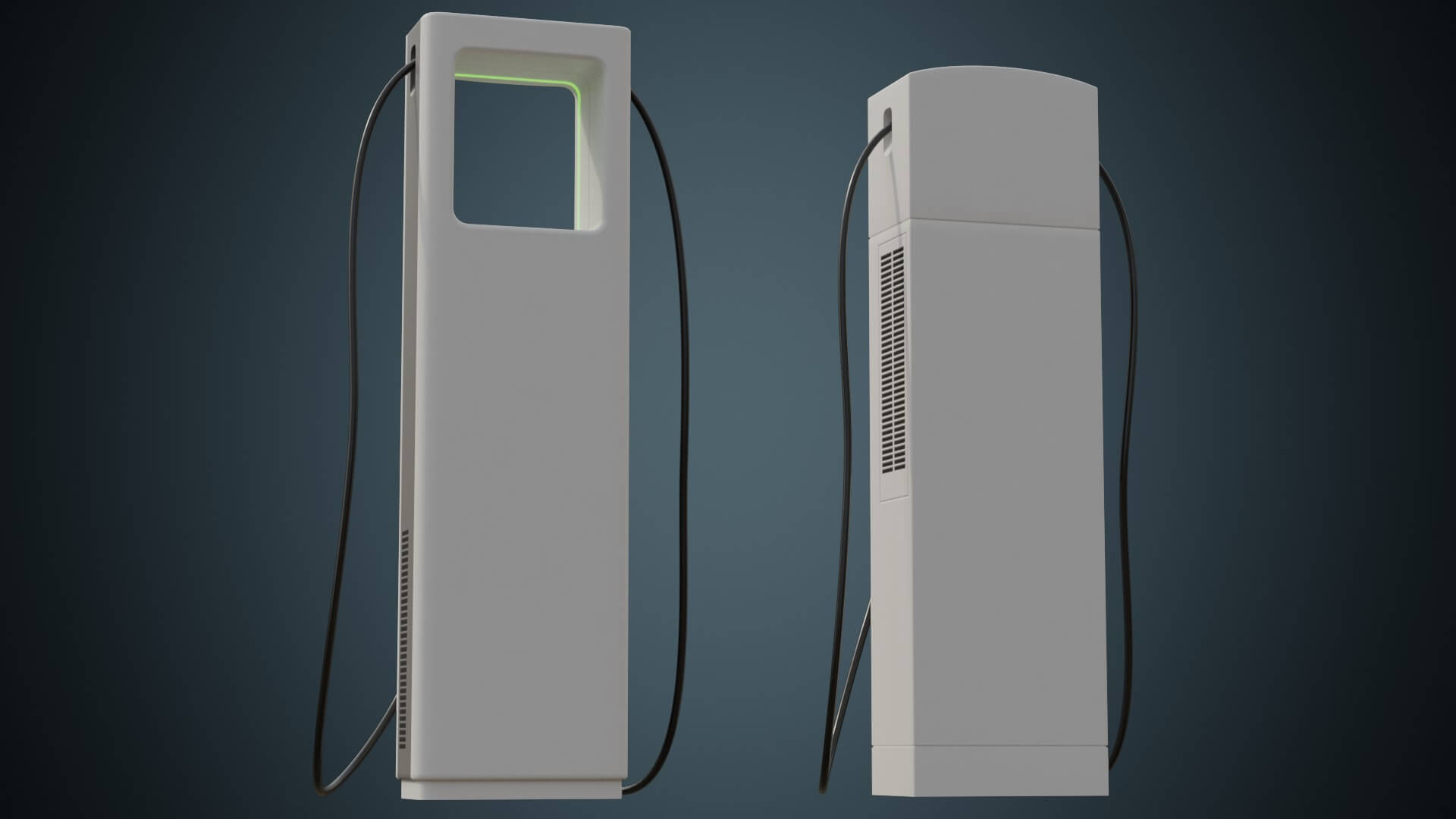 Electric Car Charger 1A - 3D Model by weeray