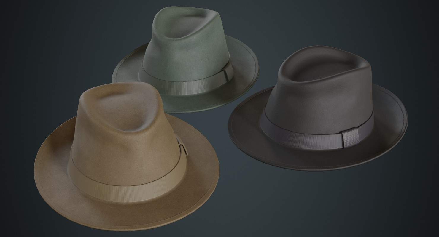 Fedora Hat 1A - 3D Model by weeray