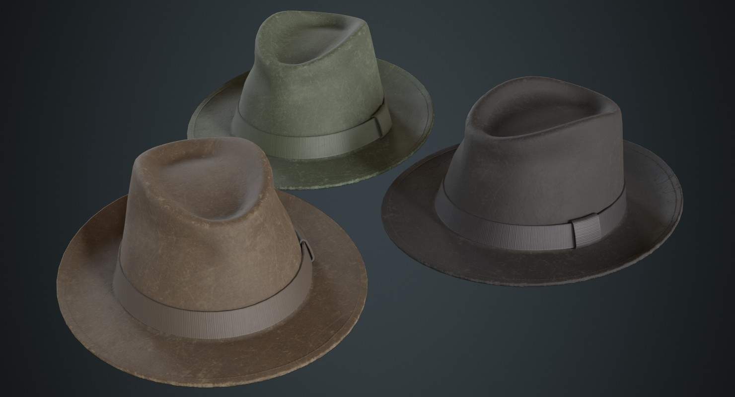 Fedora Hat 1B - 3D Model by weeray