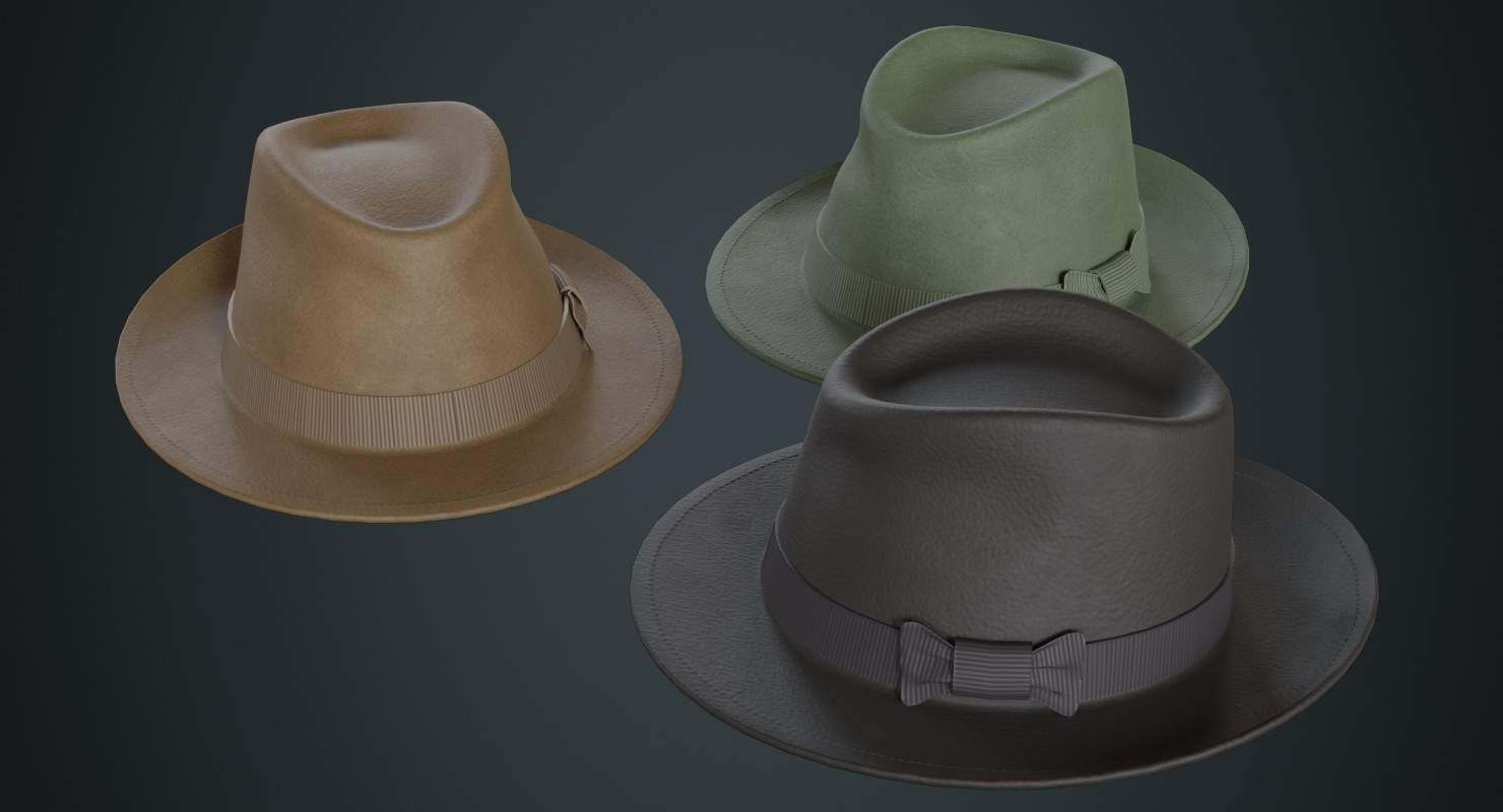 Fedora Hat 2A - 3D Model by weeray