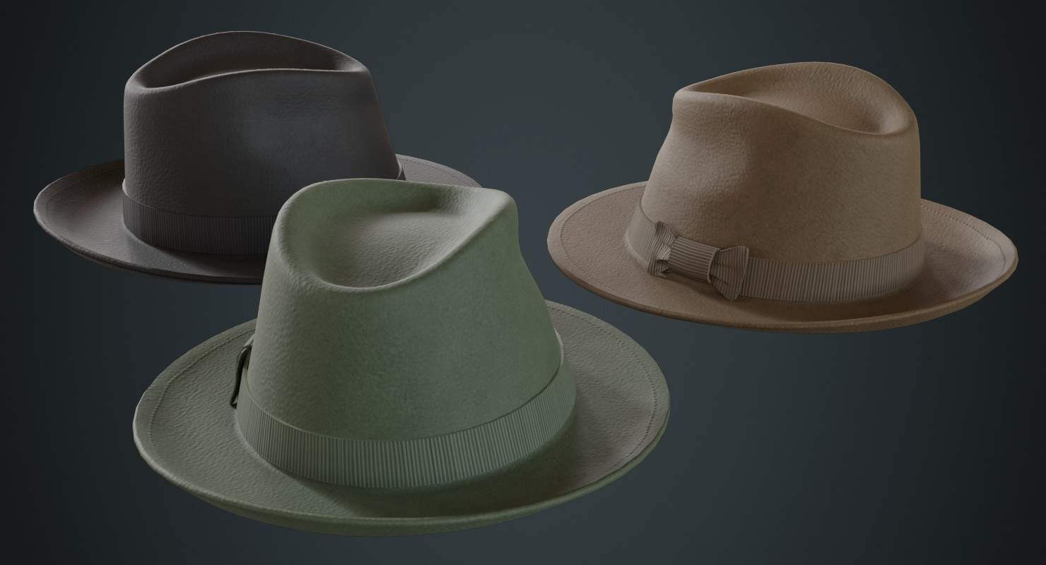 Fedora Hat 2A - 3D Model by weeray