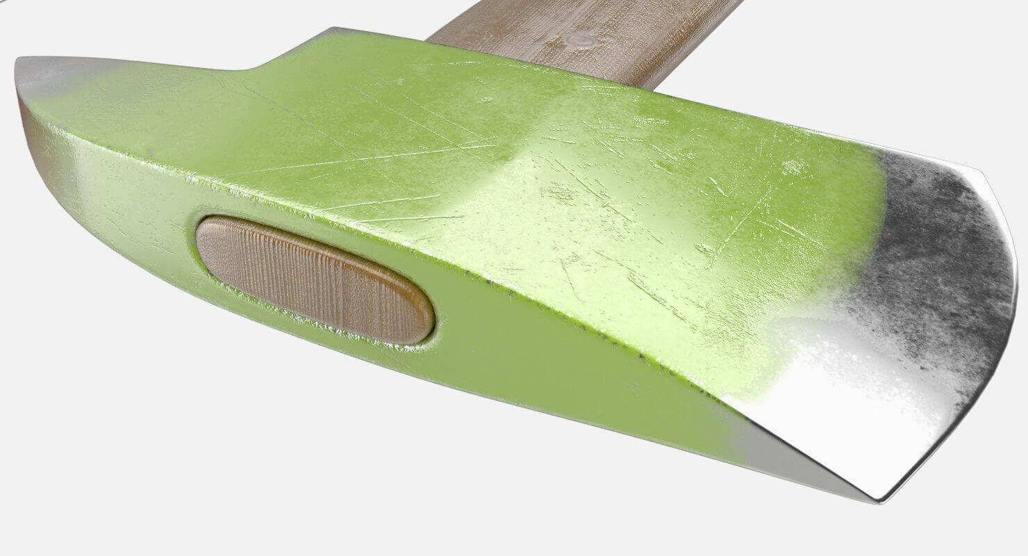 Fire Hatchet (textured) - 3D Model by weeray