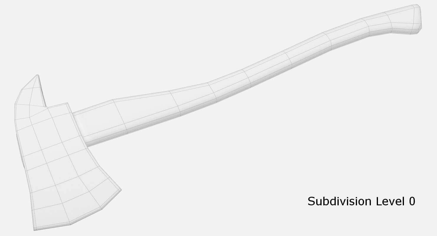 Fire Hatchet (textured) - 3D Model by weeray