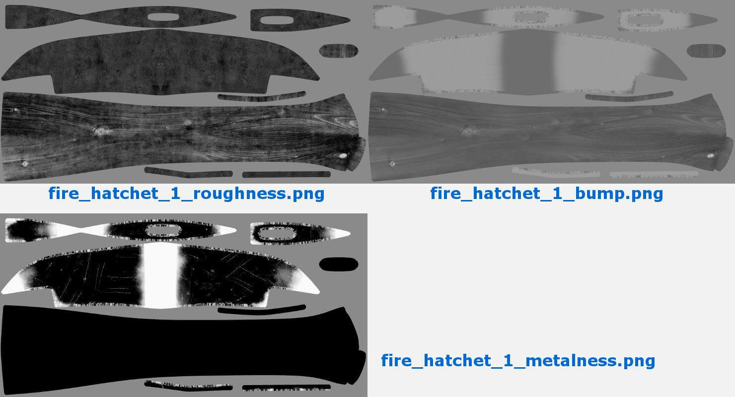 Fire Hatchet (textured) - 3D Model by weeray