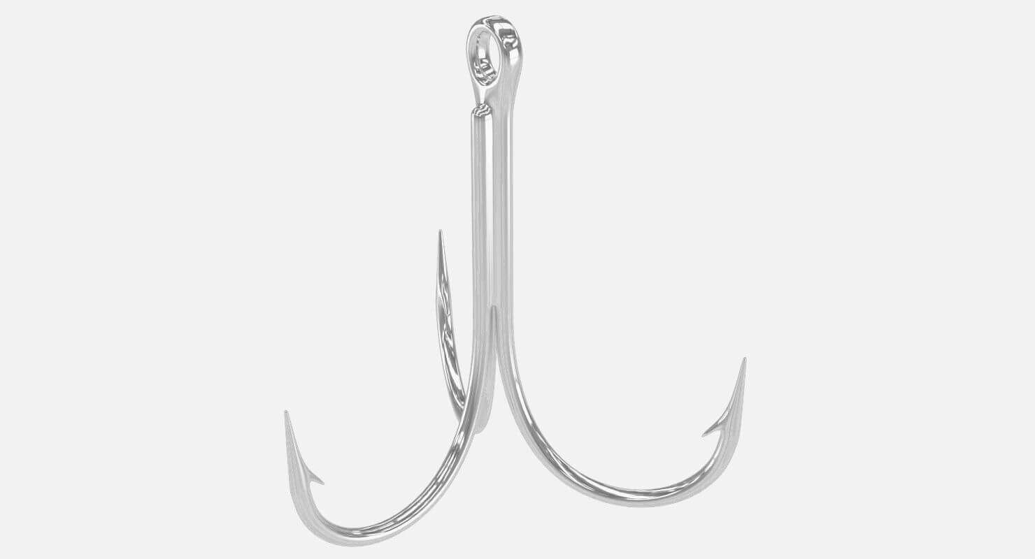 Treble Fishing Hook - 3D Model by weeray