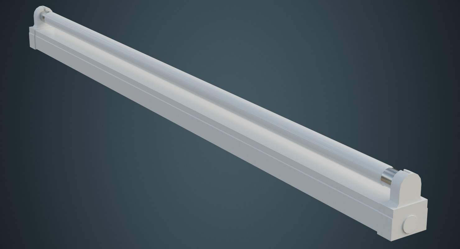 Fluorescent Bulb 3A - 3D Model by weeray