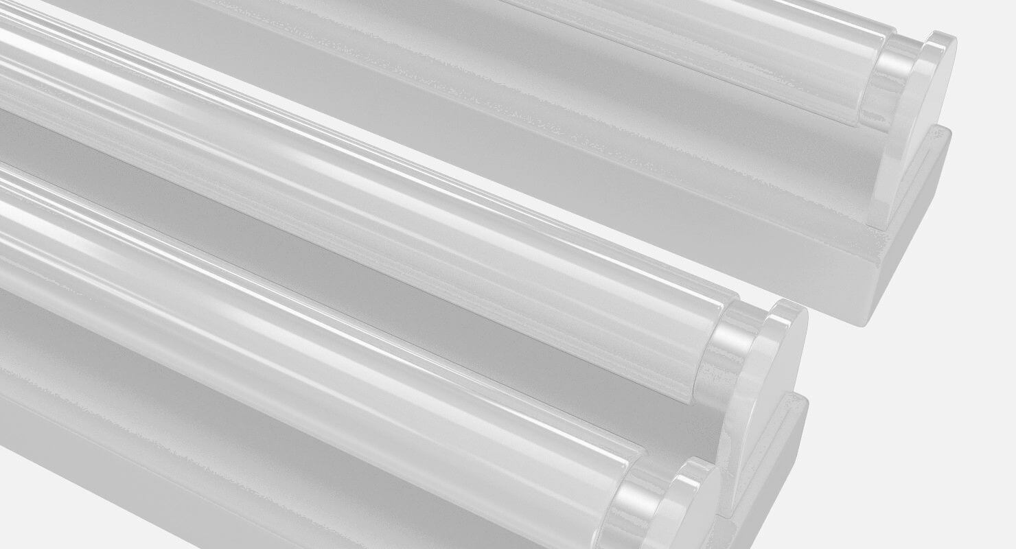 Fluorescent Light with Bulbs - 3D Model by weeray