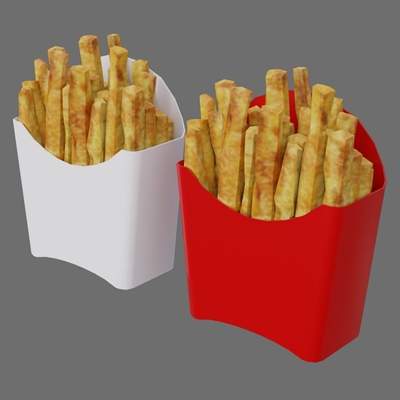 French Fries - 3D Model by weeray