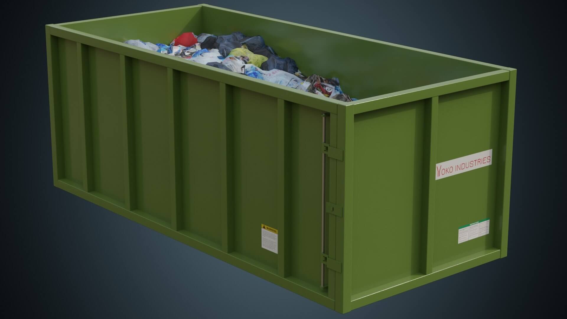 Garbage Container 2A - 3D Model by weeray