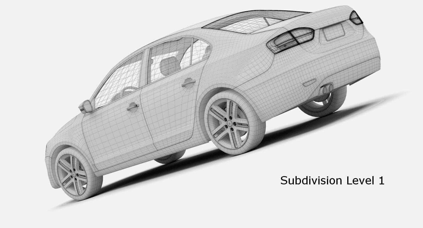 Sedan - 3D Model by weeray