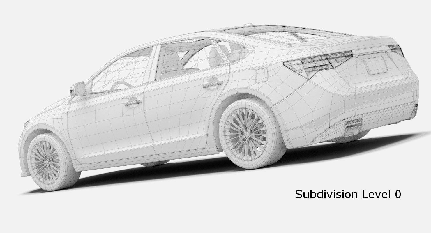 Generic Sedan 3 - 3D Model by weeray
