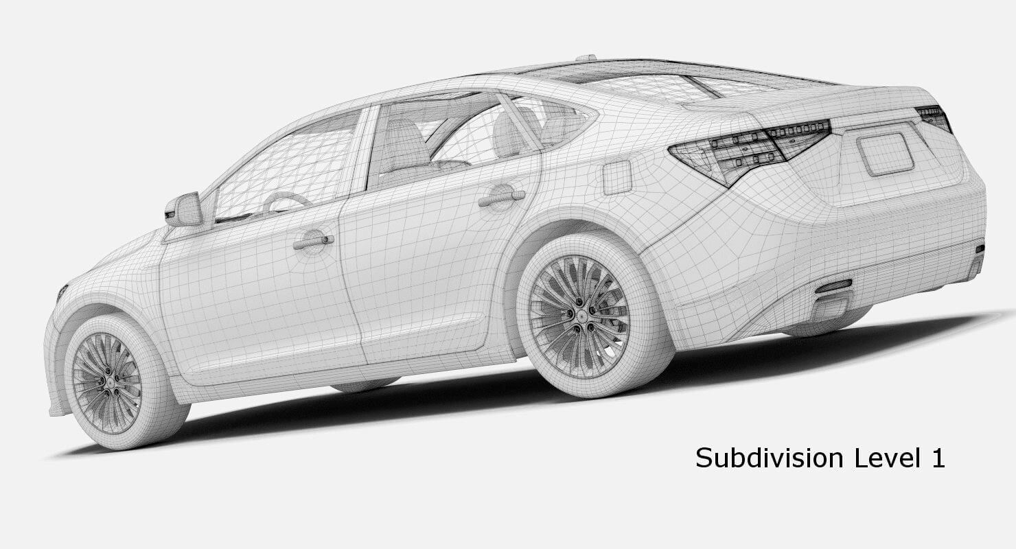Generic Sedan 3 - 3D Model by weeray