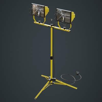 Halogen Work Light 3A - 3D Model by weeray