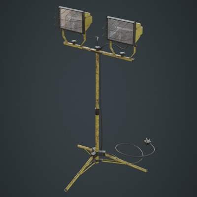 Halogen Work Light 3B - 3D Model by weeray