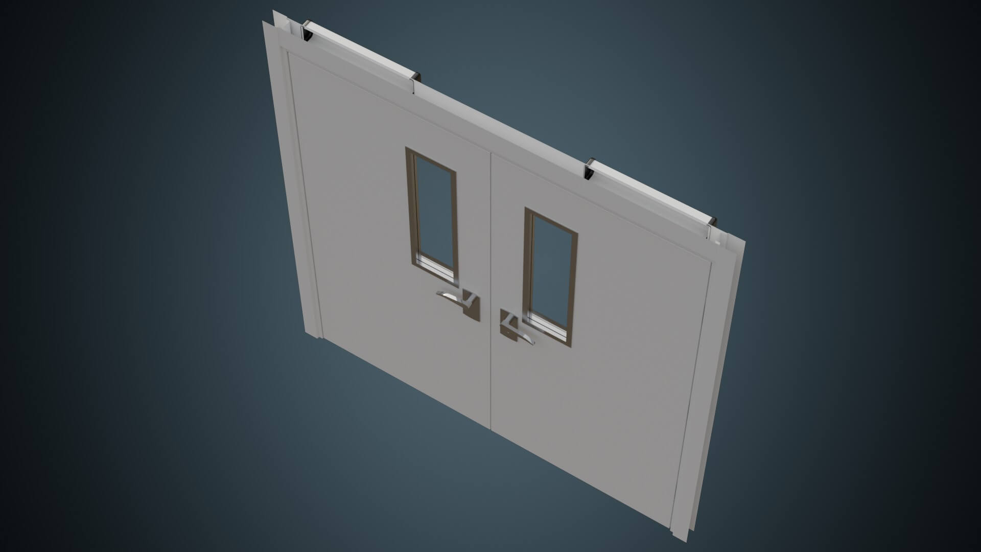 Hospital Door 1 Basic - 3D Model by weeray