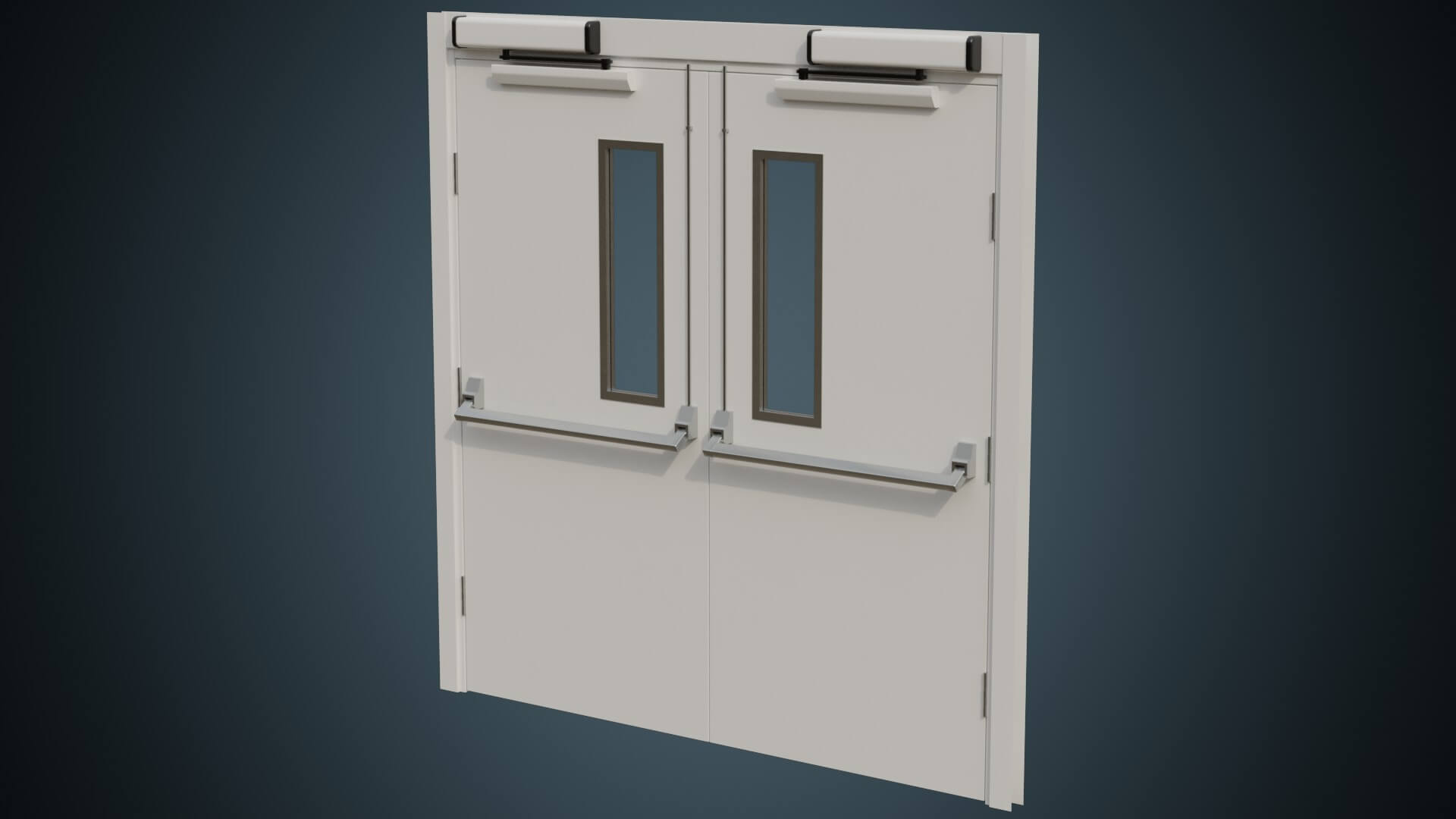 Hospital Door 1A - 3D Model by weeray