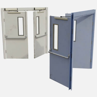 Hospital Door 1B - 3D Model by weeray