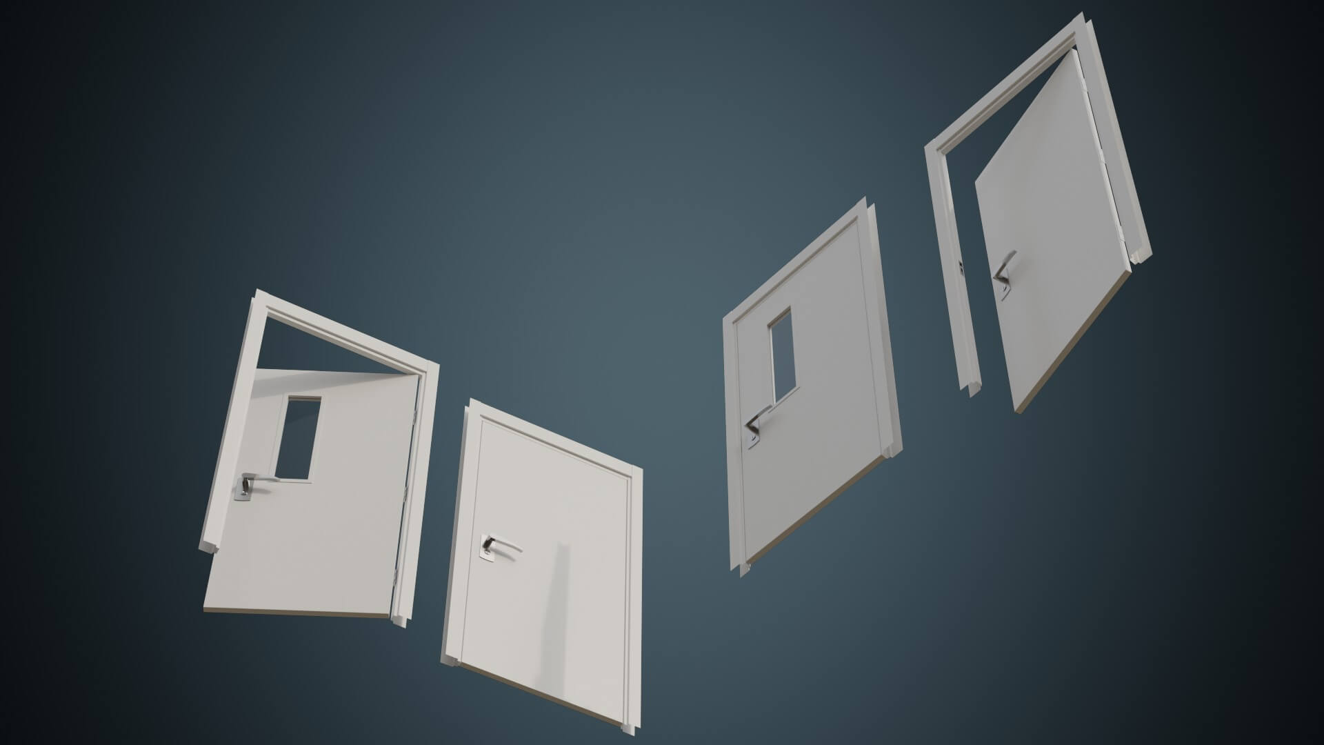 Hospital Door 2 Basic - 3D Model by weeray