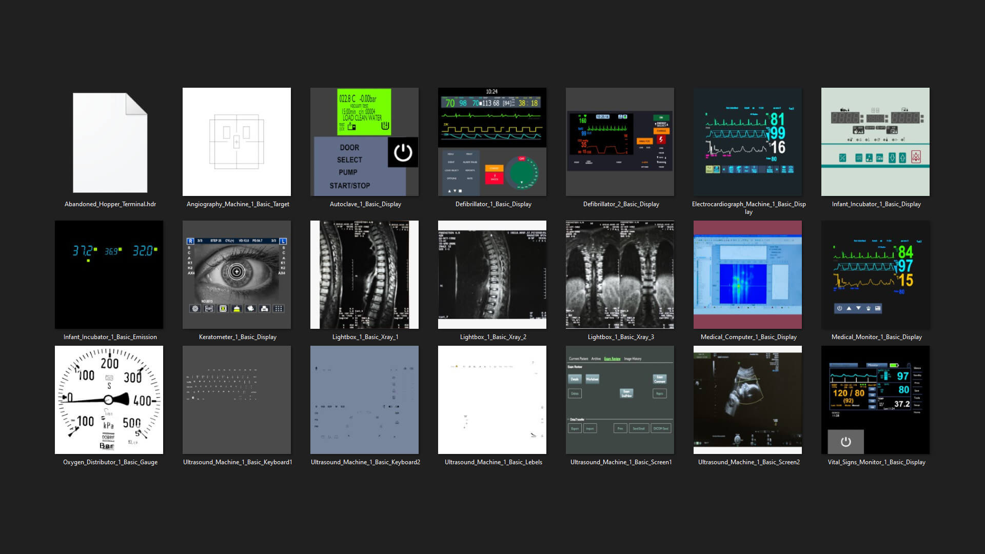 Hospital Props Collection 1 Basic - 3D Model by weeray