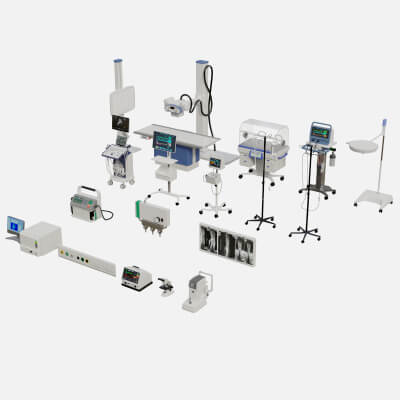Hospital Props Collection 1 Basic - 3D Model by weeray