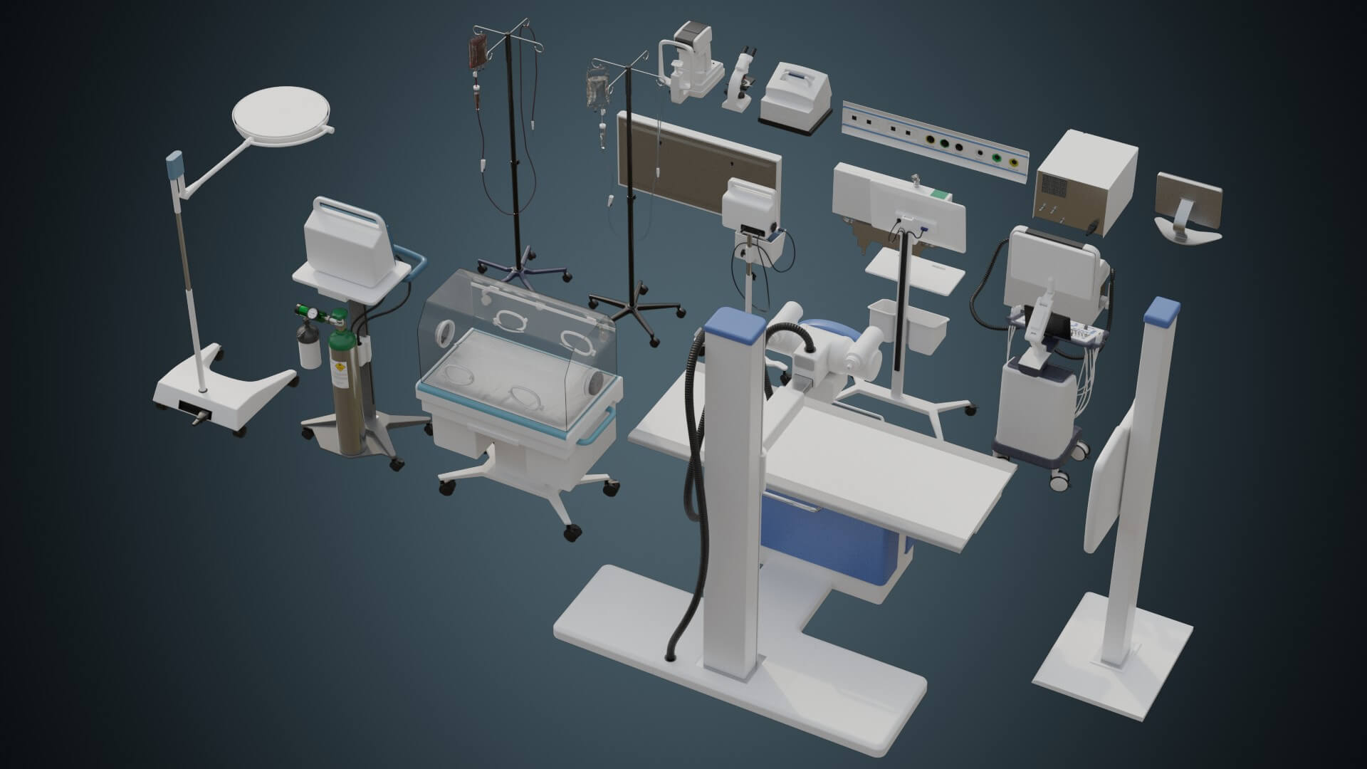 Hospital Props Collection 1A - 3D Model by weeray