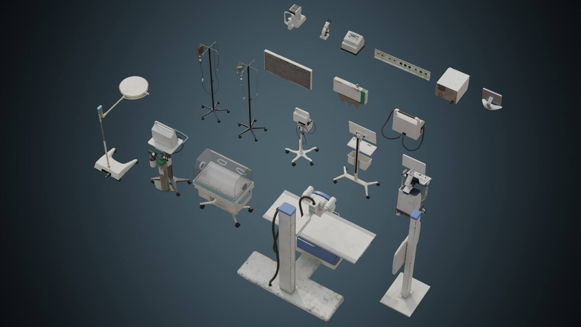 Hospital Props Collection 1B - 3D Model by weeray
