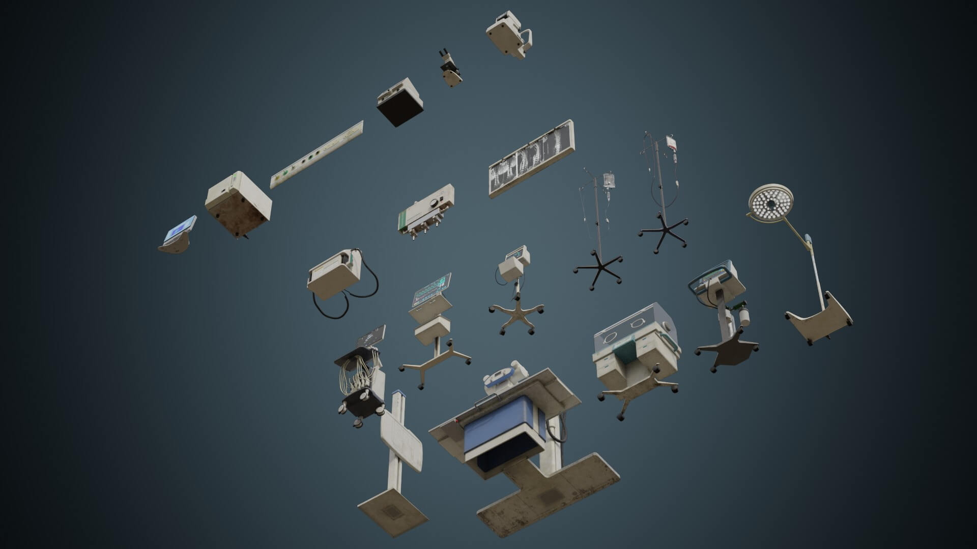 Hospital Props Collection 1B - 3D Model by weeray