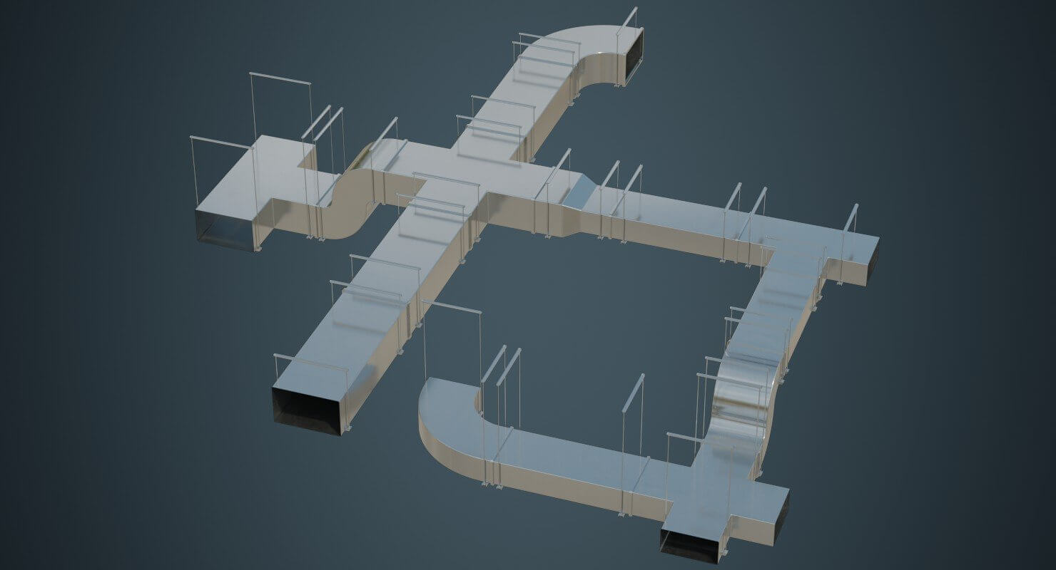 HVAC Duct 1A - 3D Model by weeray
