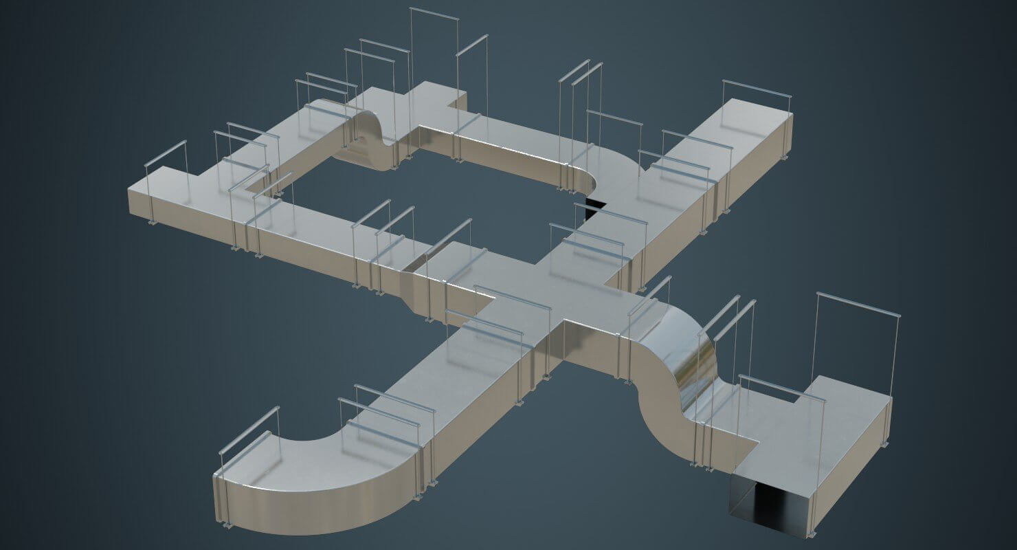 HVAC Duct 1A - 3D Model by weeray