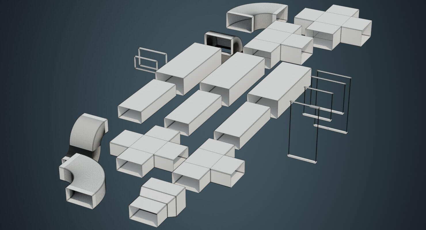 HVAC Duct 1B - 3D Model by weeray