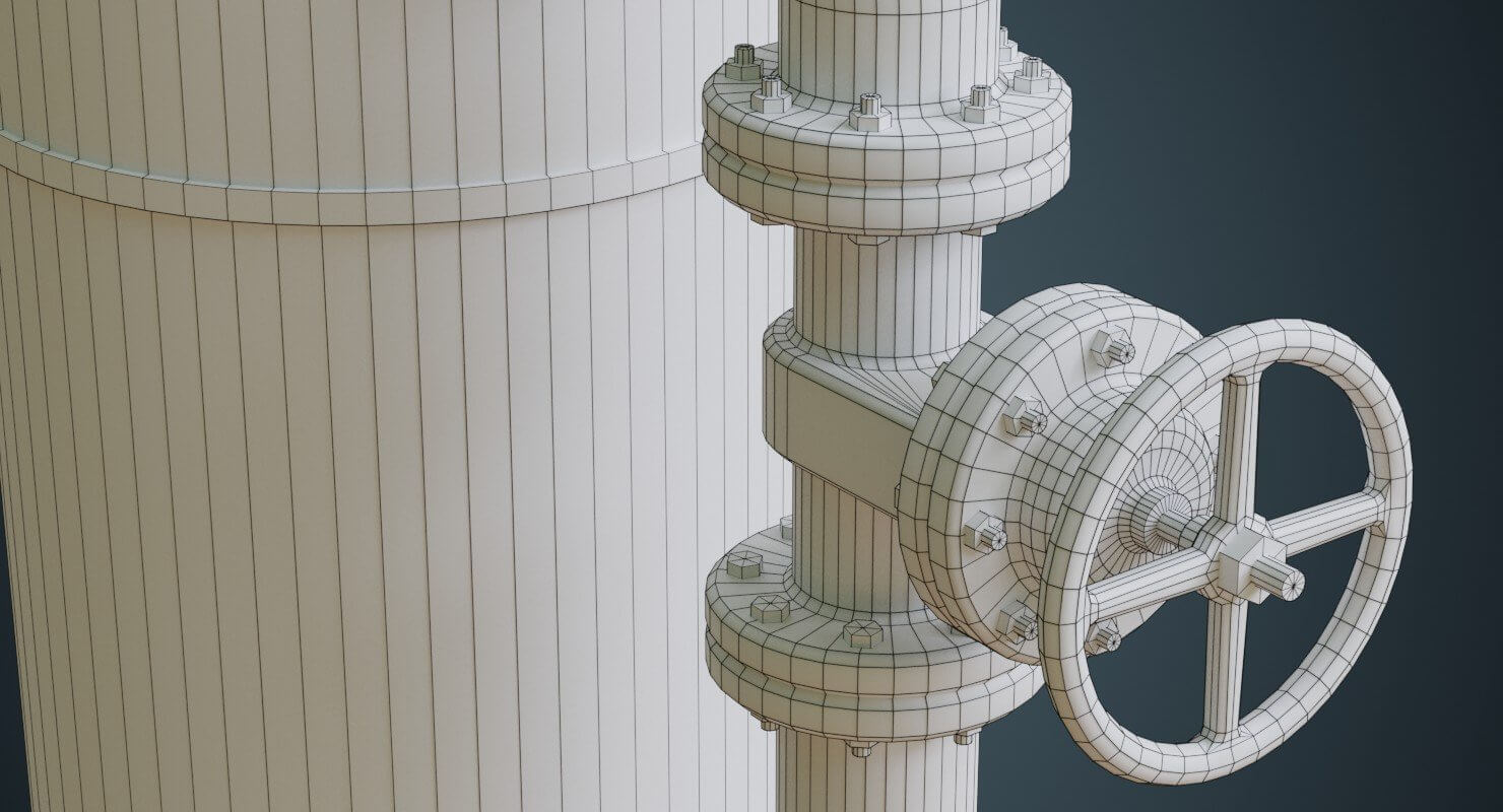 Indoor Gas Storage 1A - 3D Model by weeray