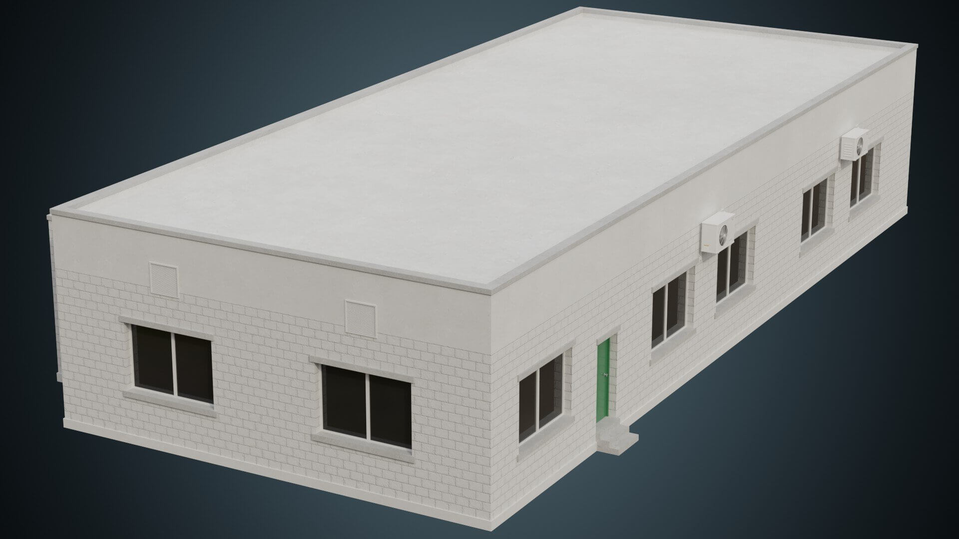 Industrial Building 3A - 3D Model by weeray