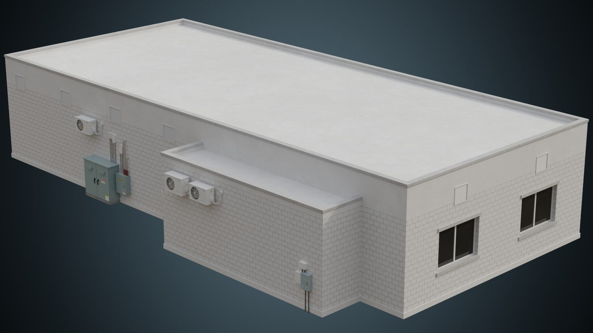 Industrial Building 3A - 3D Model by weeray