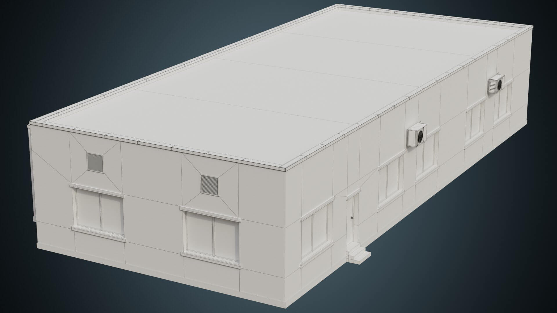 Industrial Building 3A - 3D Model by weeray