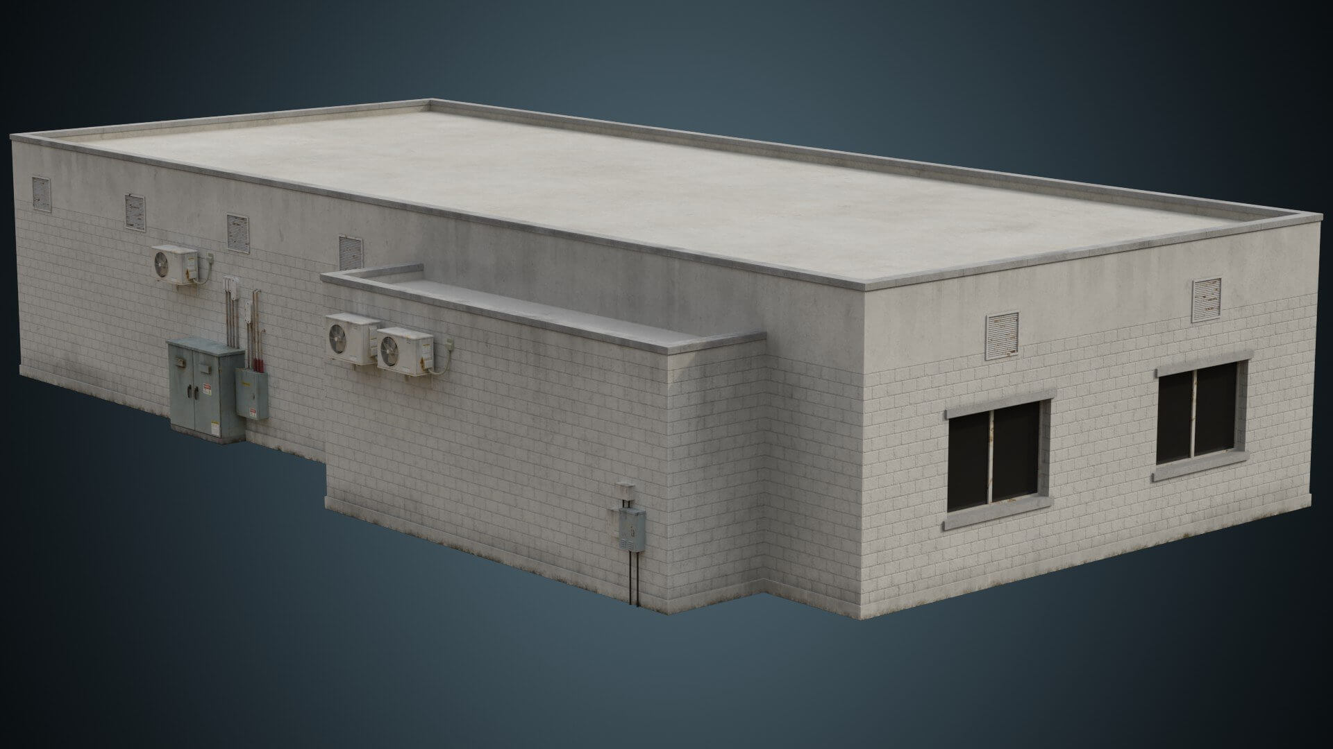 Industrial Building 3B - 3D Model by weeray