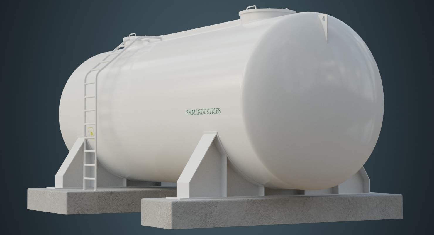 Industrial Gas Tank 4A - 3D Model by weeray