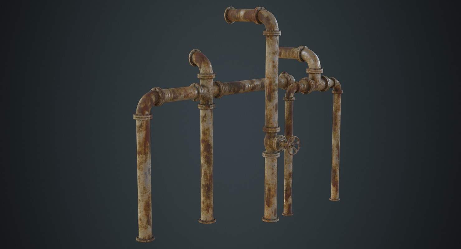 Industrial Pipes 2D - 3D Model by weeray