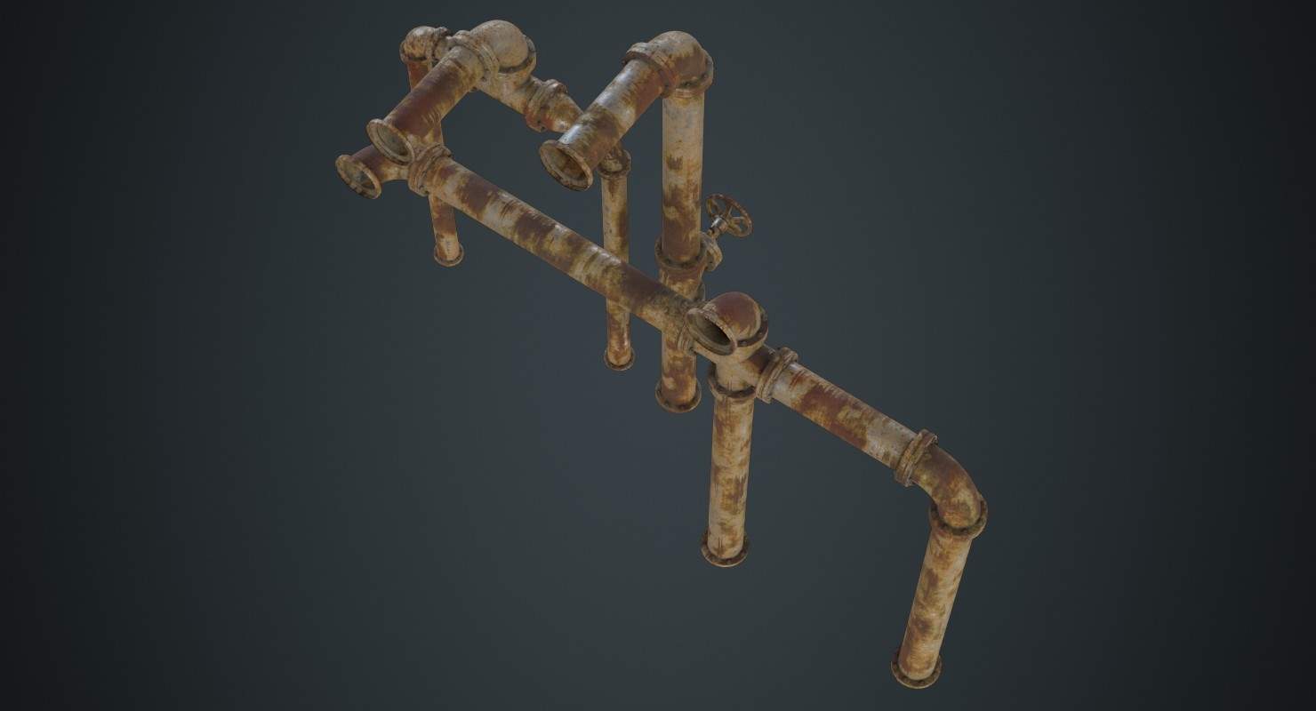 Industrial Pipes 2D - 3D Model by weeray