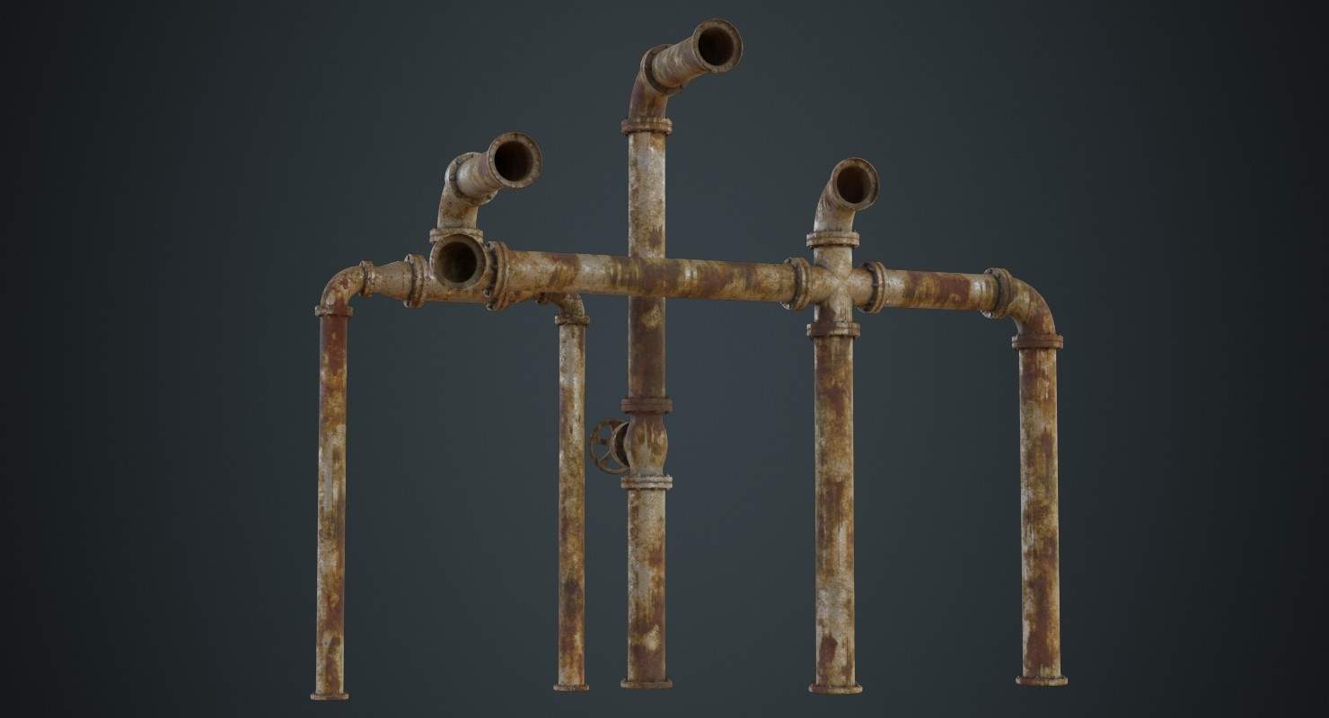 Industrial Pipes 2D - 3D Model by weeray