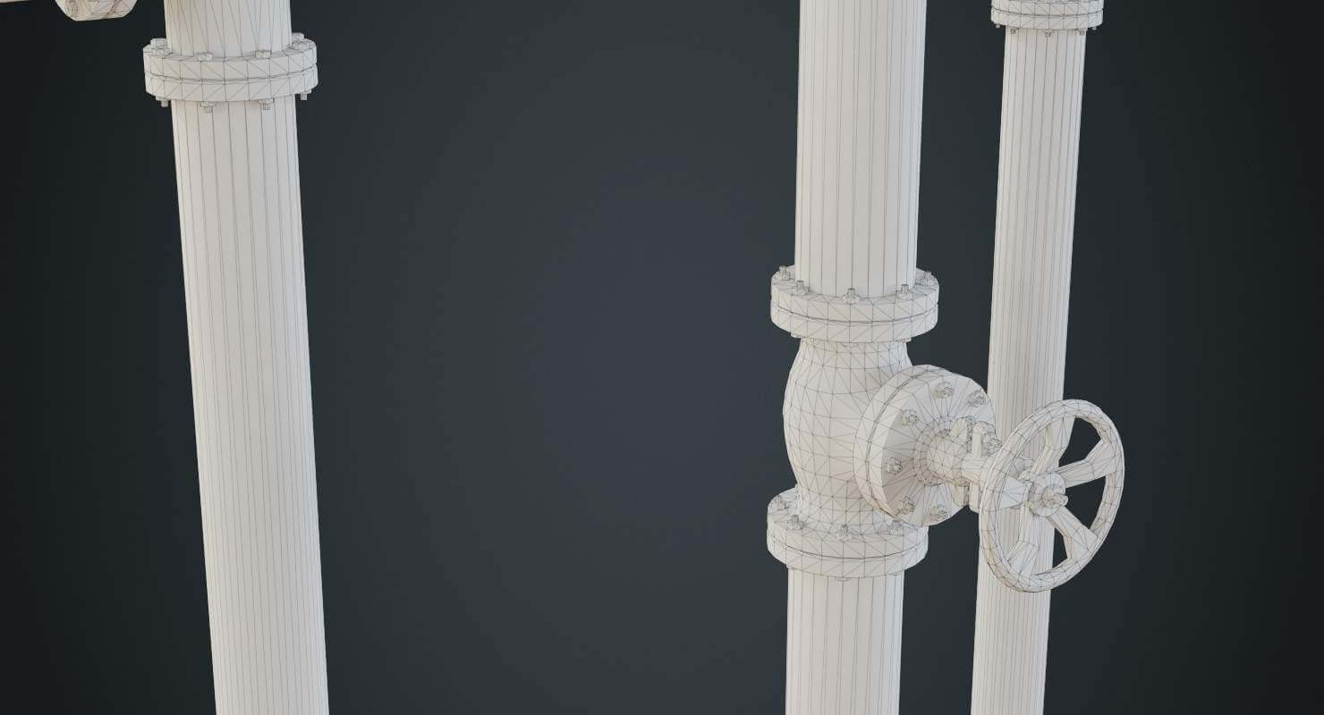 Industrial Pipes 2D - 3D Model by weeray