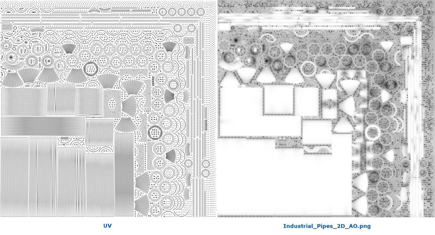 Industrial Pipes 2D - 3D Model by weeray