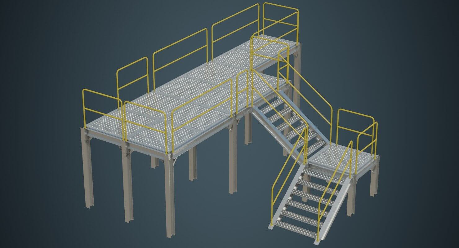 Industrial Platform 1A - 3D Model by weeray