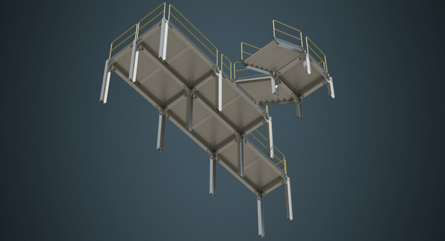 Industrial Platform 1A - 3D Model by weeray