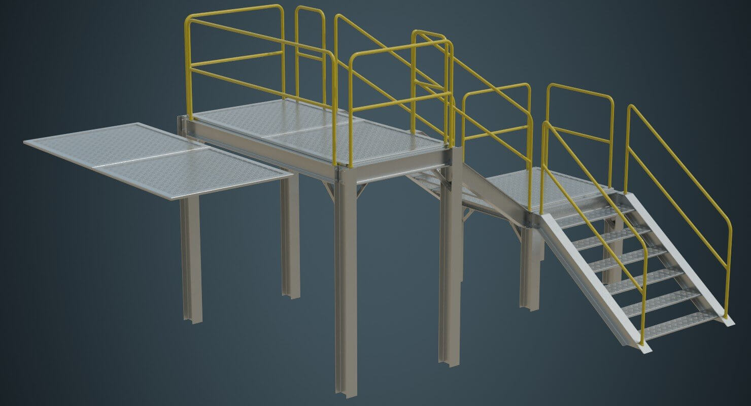 Industrial Platform 1A - 3D Model by weeray