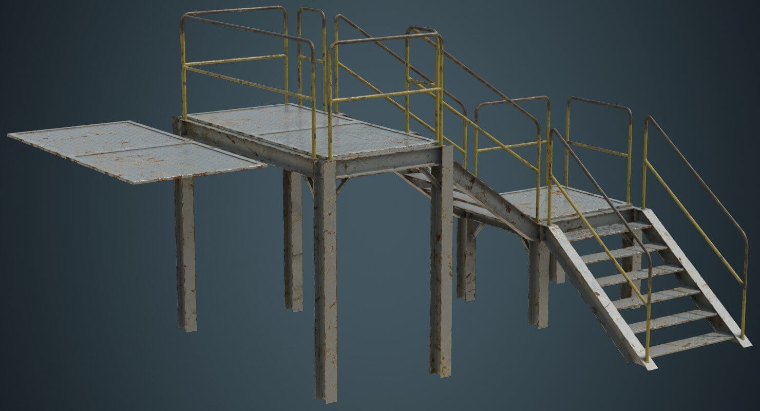 Industrial Platform 1B - 3D Model by weeray
