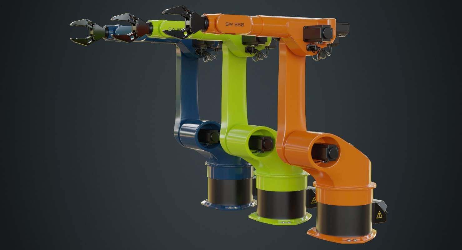 Industrial Robot 3A - 3D Model by weeray